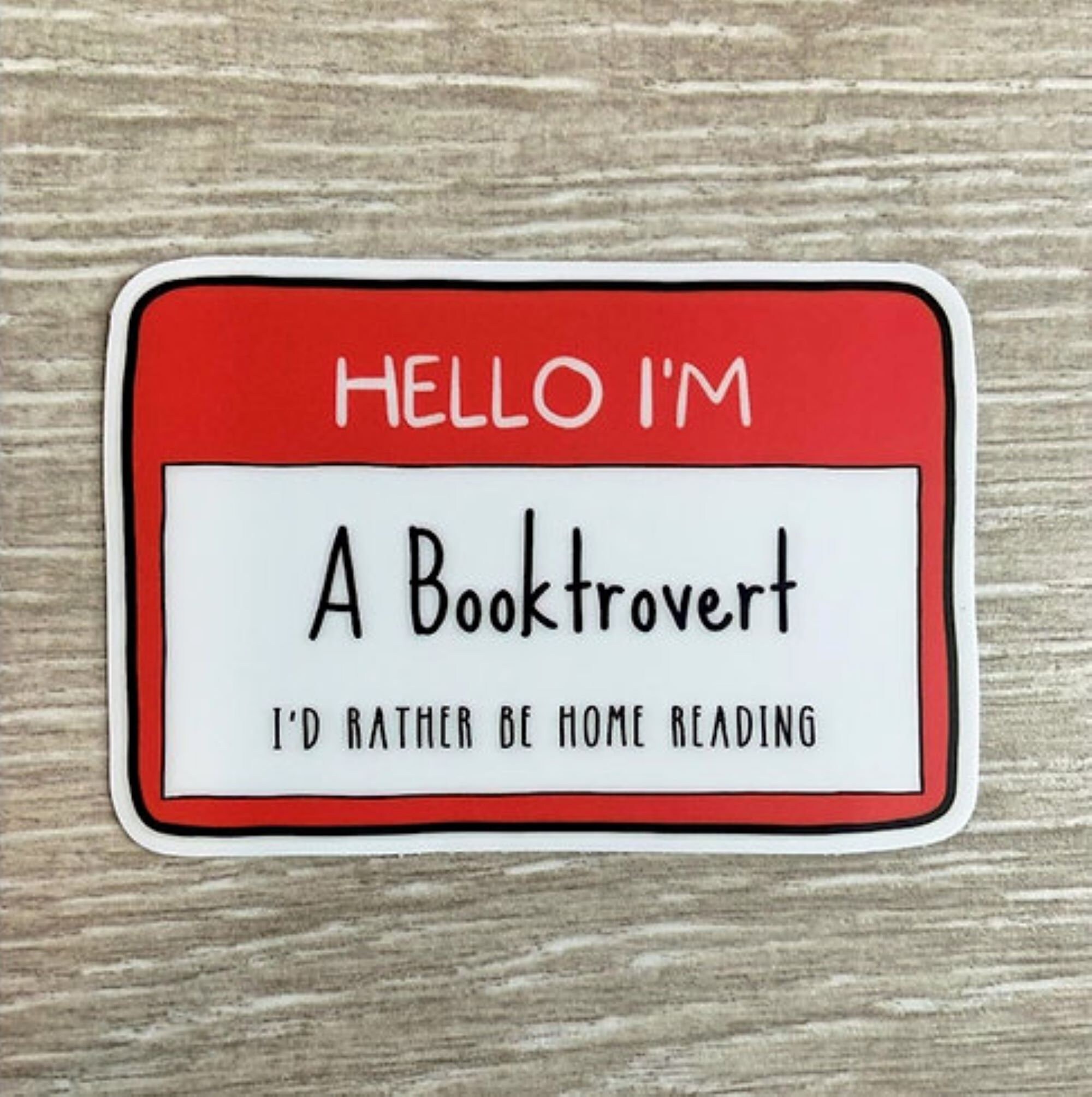 Booktrovert Sticker | Book Sticker | Writer Sticker | Name Tag Sticker ...