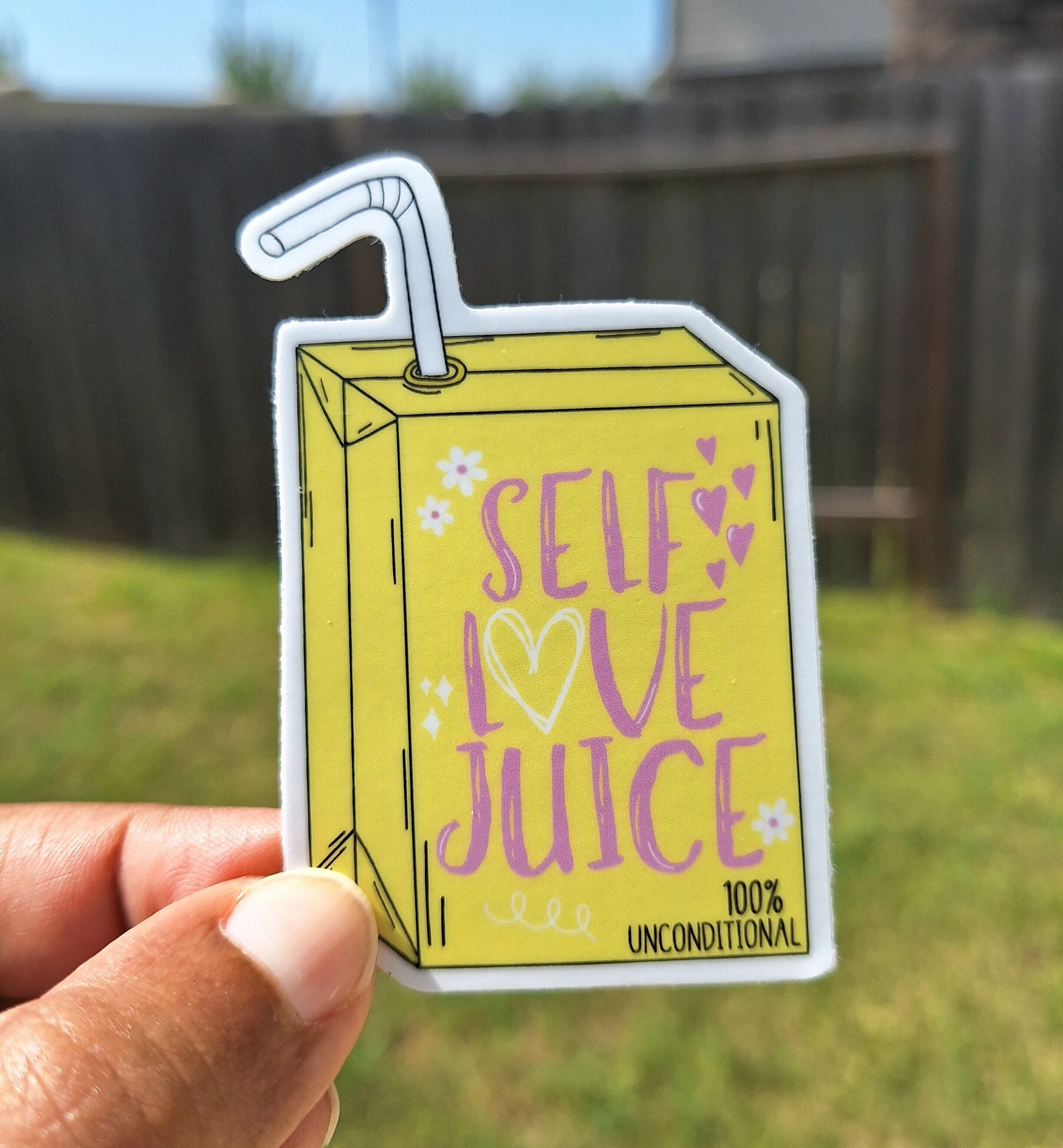 Self Love Juice Box Sticker Juice Box Sticker Self Love Etsy