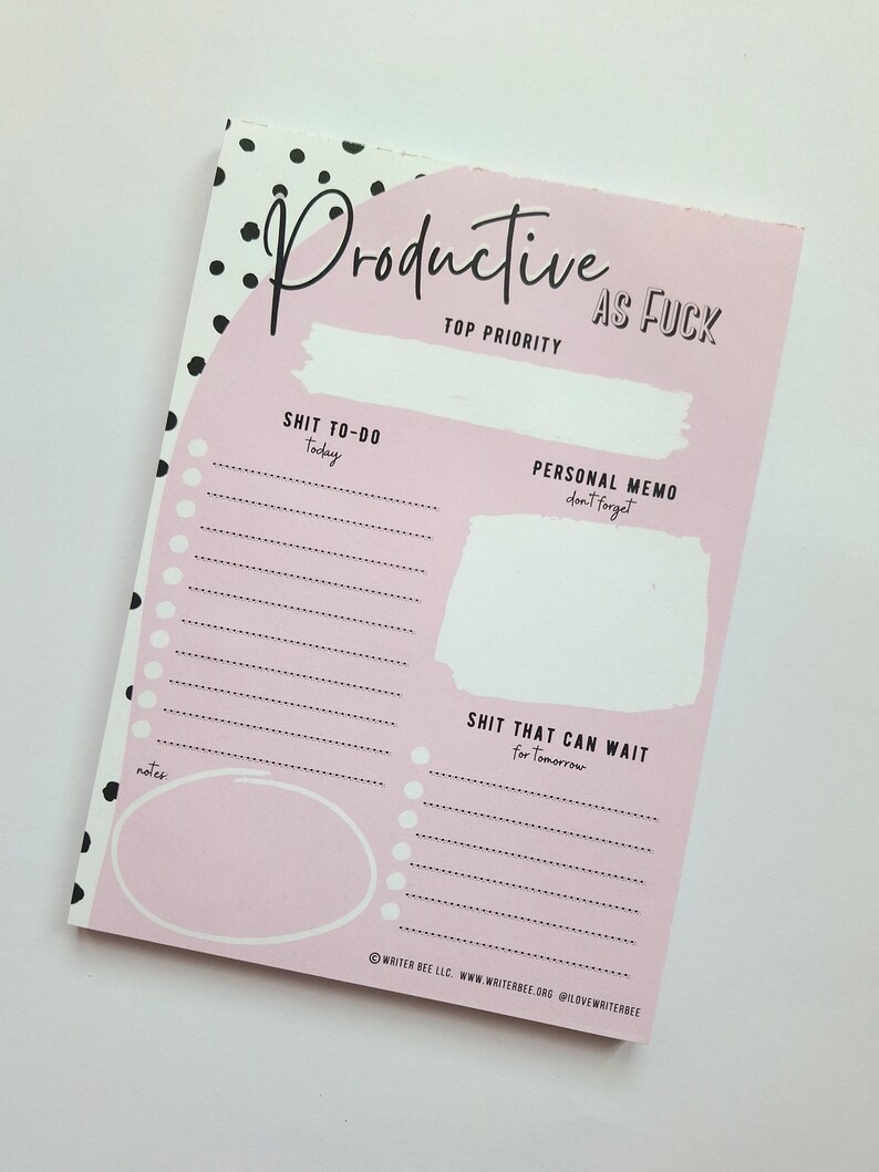 Productive AF Notepad Productive Notepad Funny Notepad Funny Gift for ...