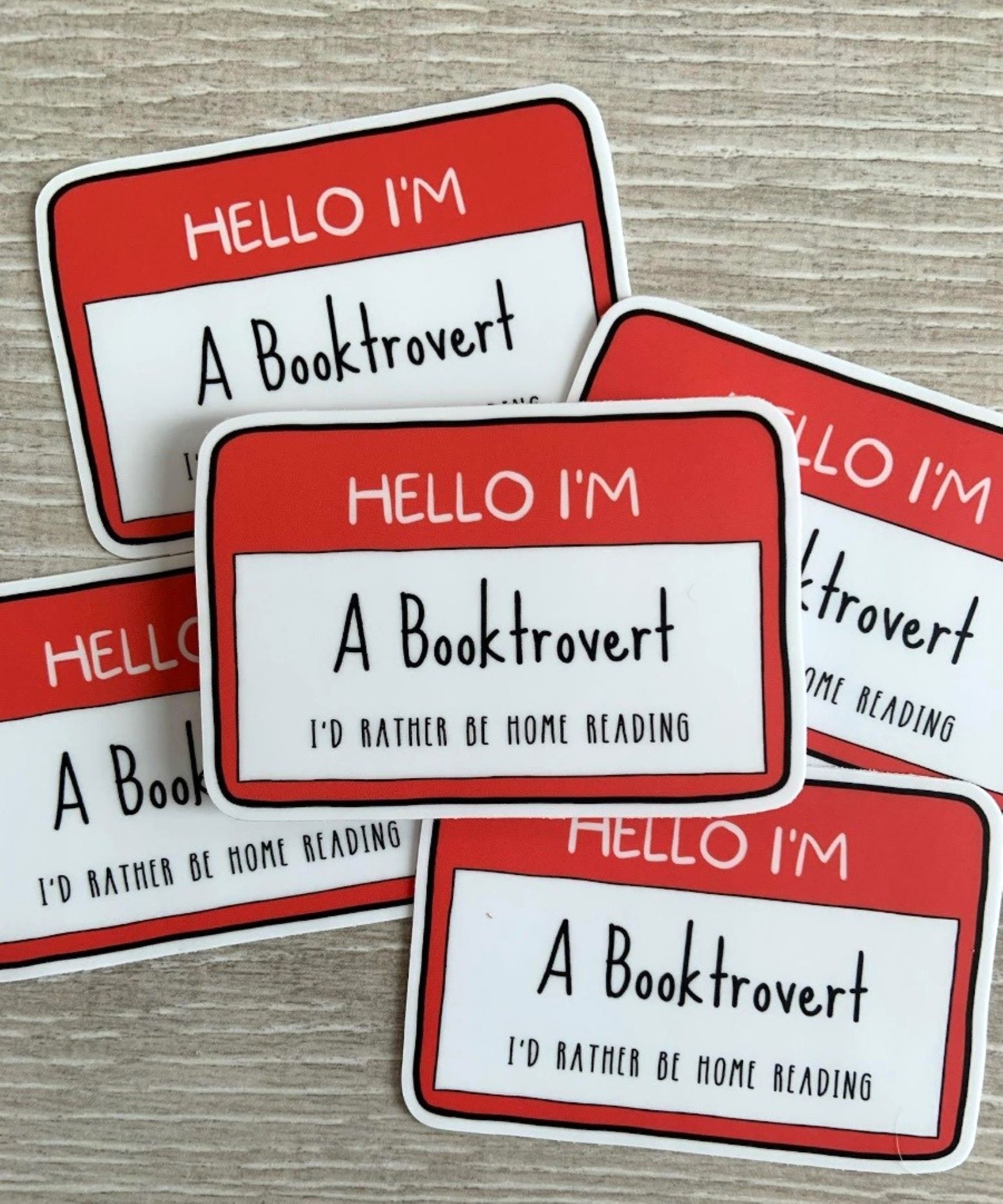 Booktrovert Sticker | Book Sticker | Writer Sticker | Name Tag Sticker ...