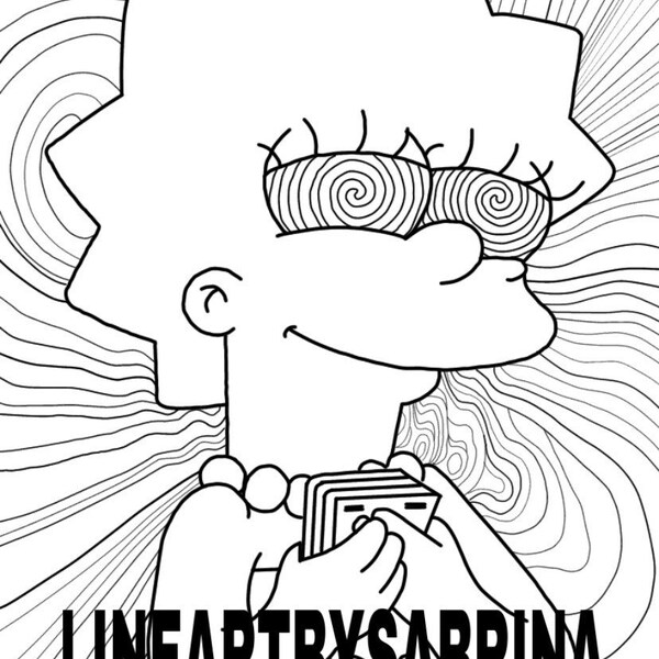 Lisa Simpson Coloring - Etsy