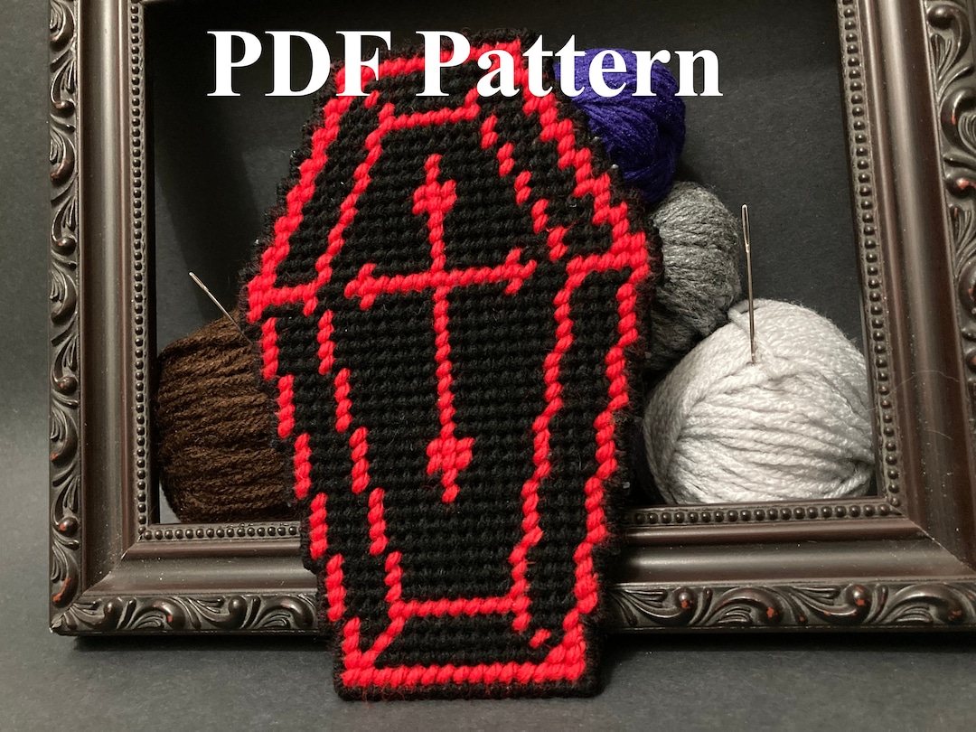Plastic Canvas Pattern, Vampire Coffin, PDF Downloadable Pattern, Fancy ...