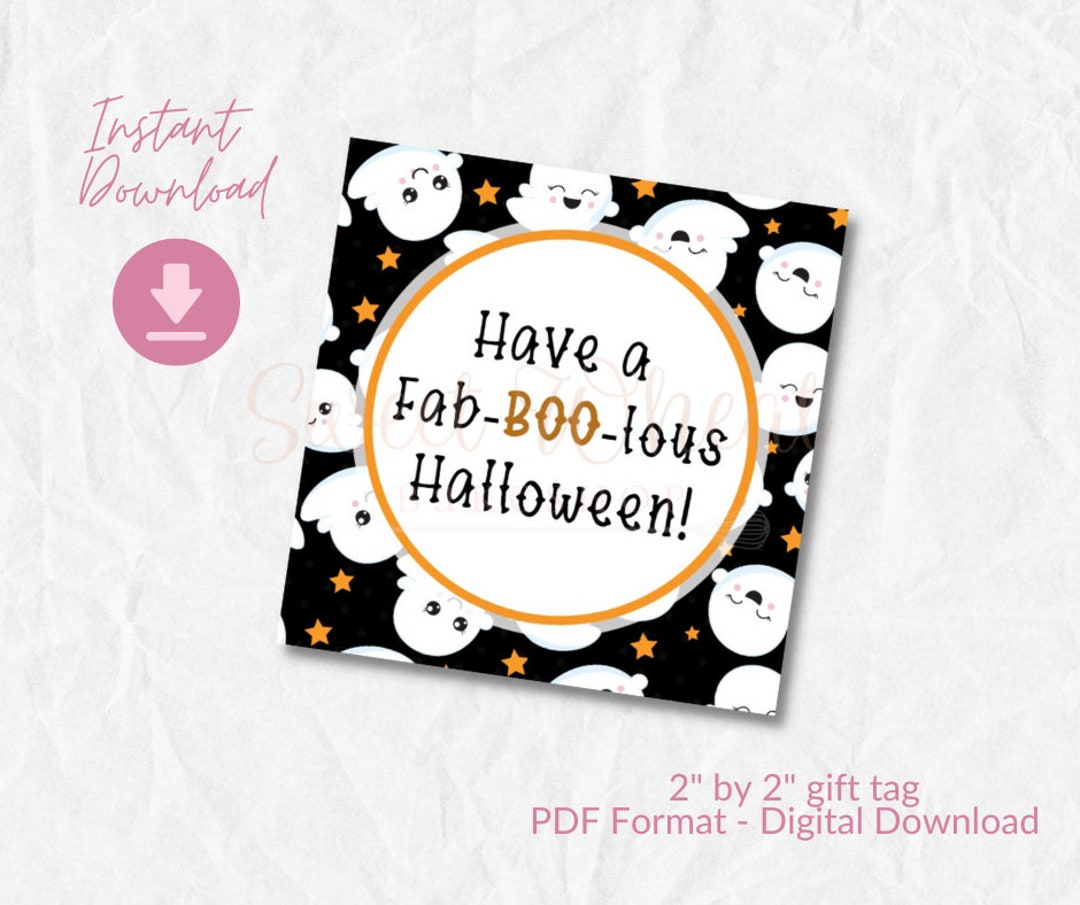 Instant Download Halloween Tag Have a Fab Boo Lous Halloween - Etsy