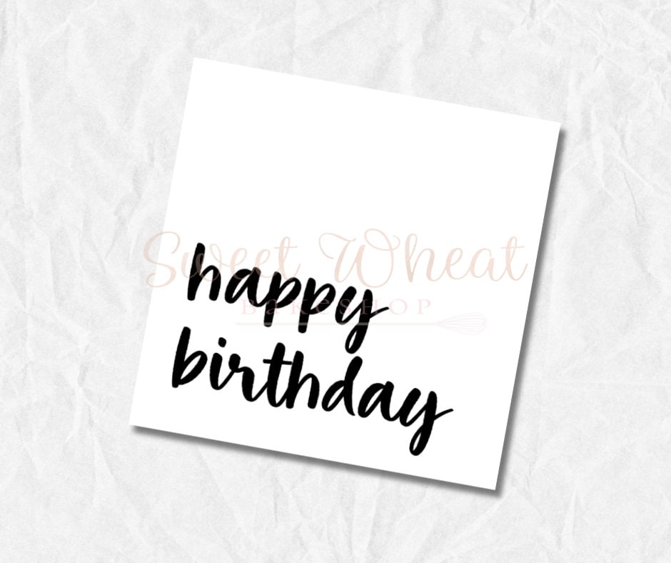 Happy Birthday Square Tag Printable Birthday Tag Printable - Etsy