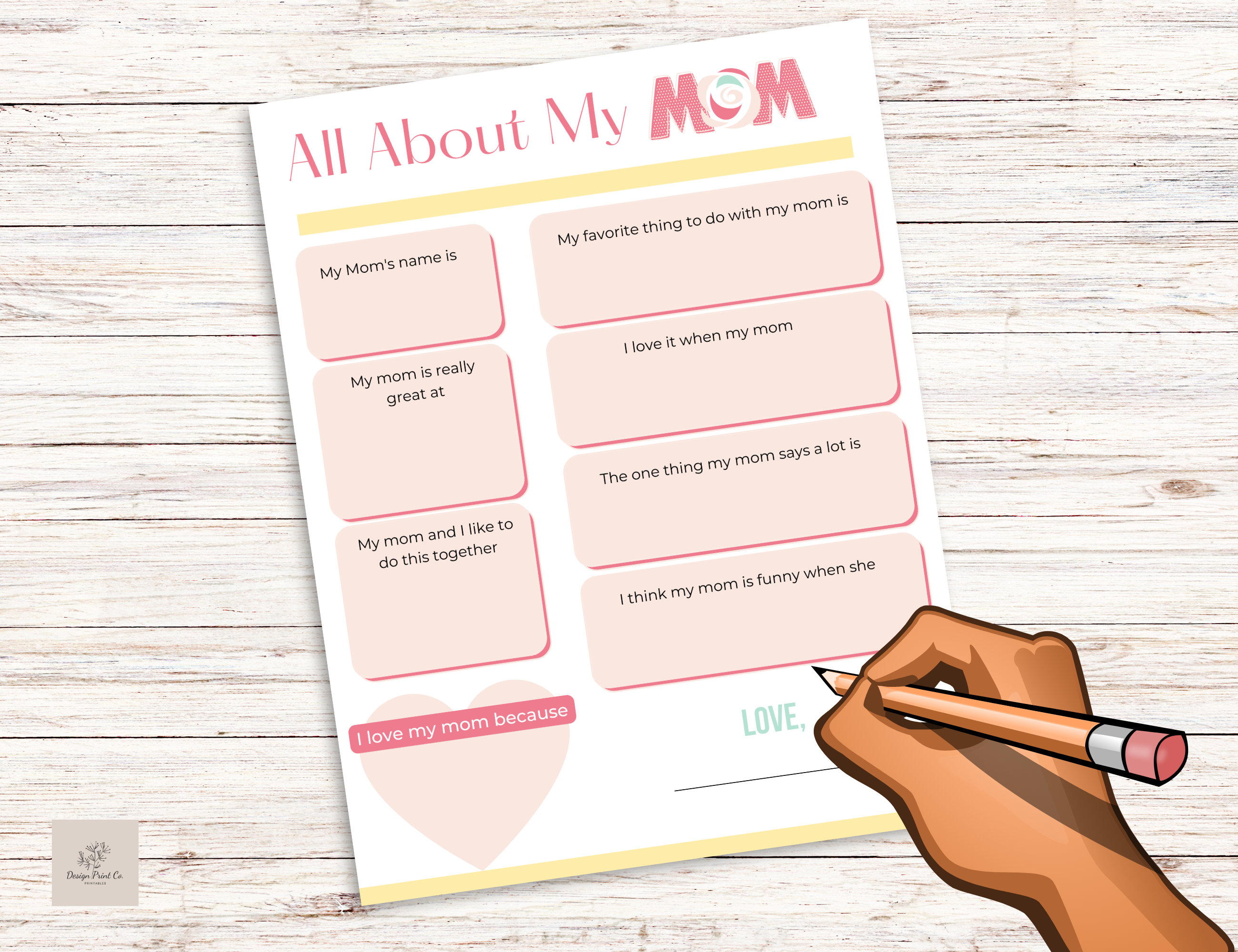 Printable for Mom Gift for Mom Fun Facts About Mom Fill in the Blank ...
