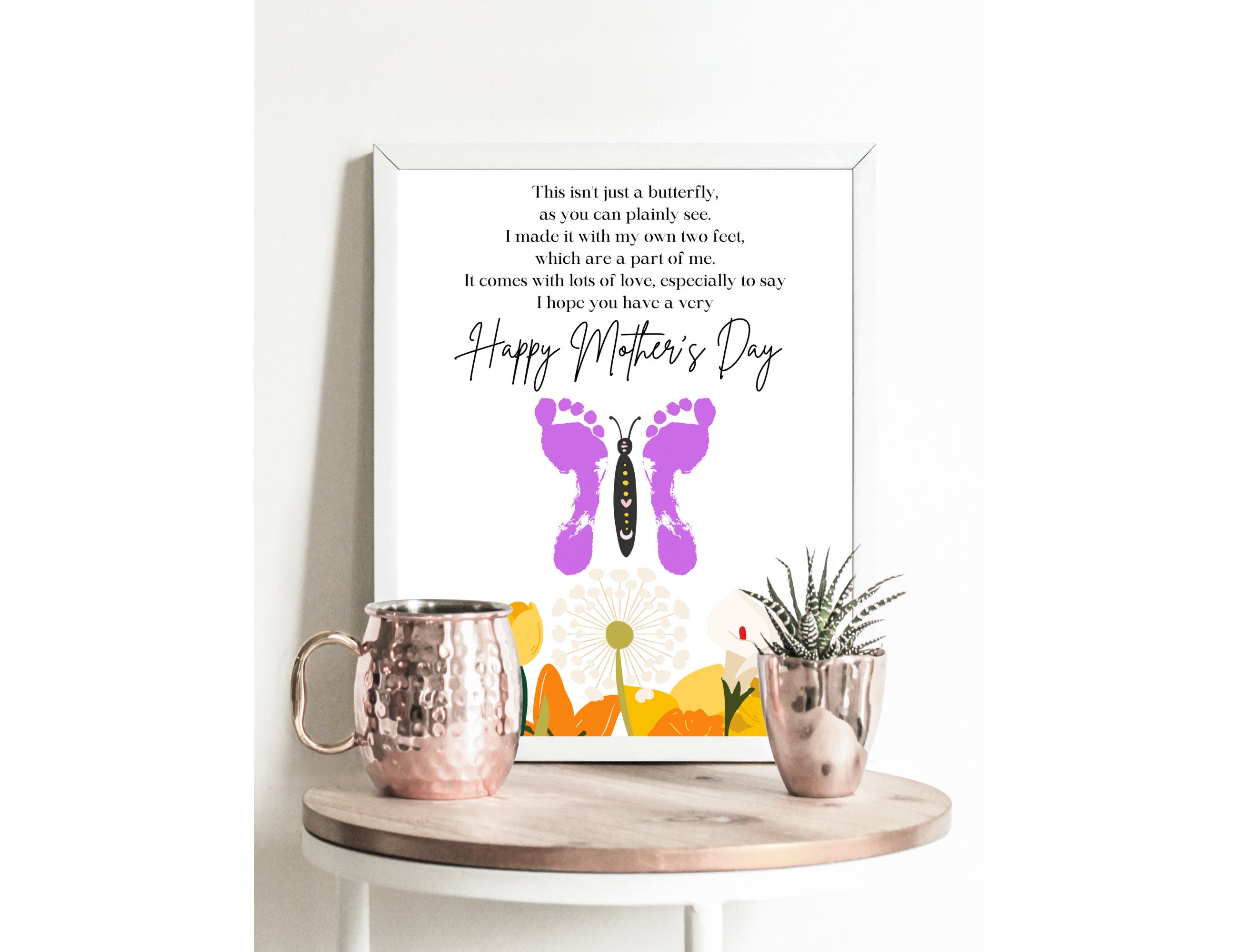 Handprint Art | Mother's Day Printable | Fingerprint Craft | | DIY ...