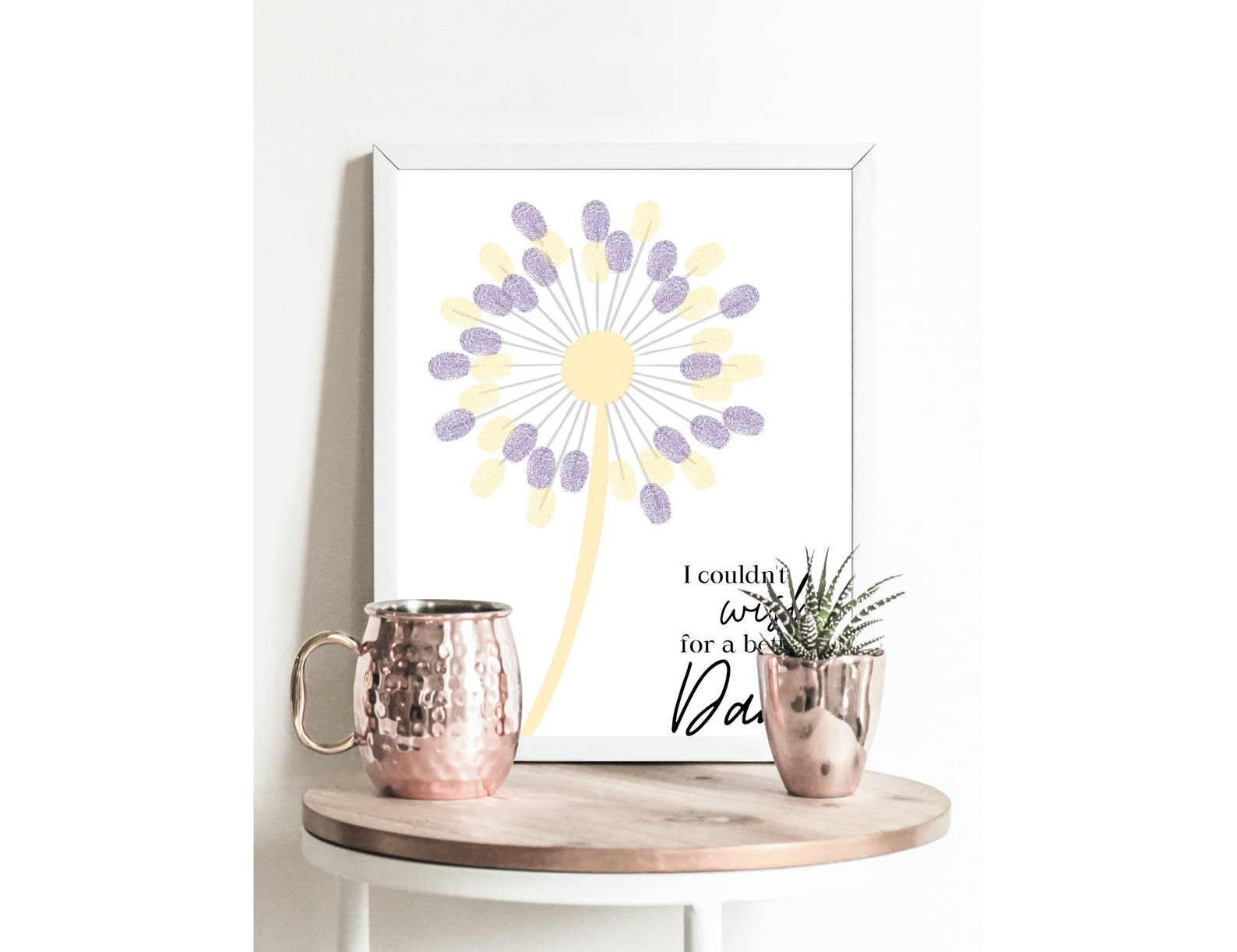 Dandelion Fingerprint Craft | Father's Day Printable | DIY Fathers Day ...