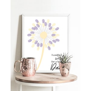 Dandelion Fingerprint Craft | Father's Day Printable | DIY Fathers Day ...