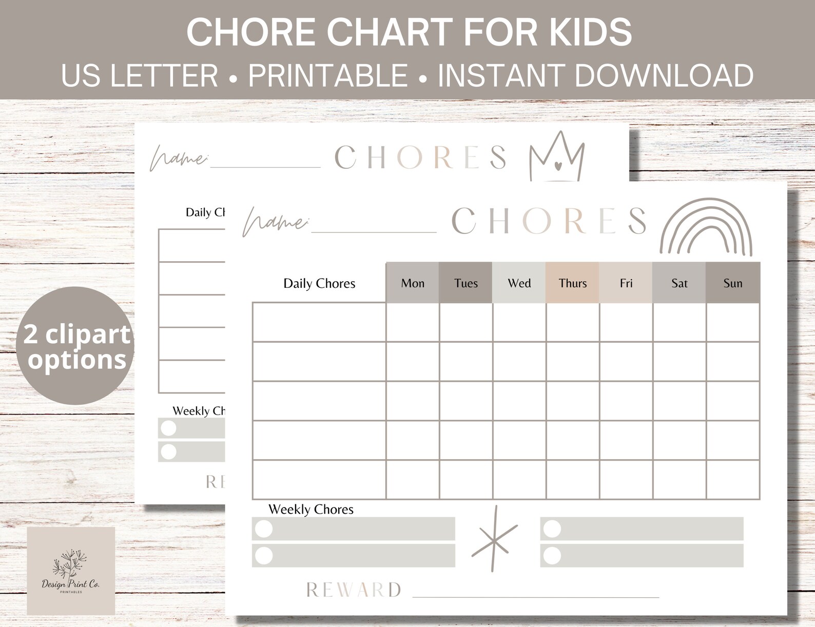 Chore Chart, Chore Chart for Kids, Printable Chore Chart, Family Chore ...