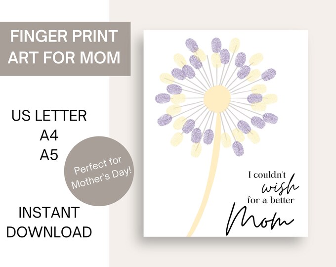 Handprint Art | Mother's Day Printable | Fingerprint Craft | | DIY ...