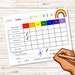 Rainbow Editable Kids Daily Responsibility Checklist: Printable Chore ...