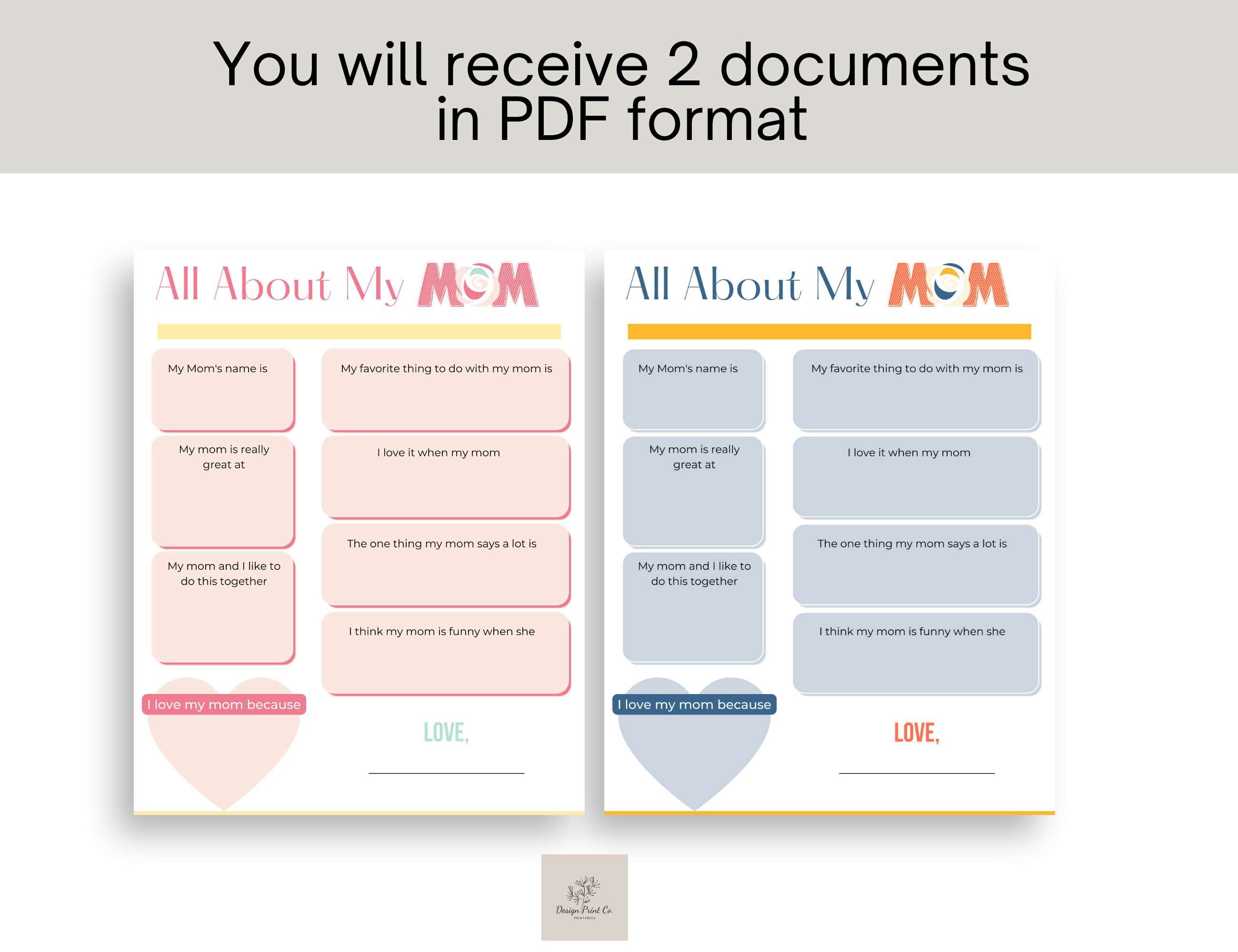 Printable for Mom Gift for Mom Fun Facts About Mom Fill in the Blank ...