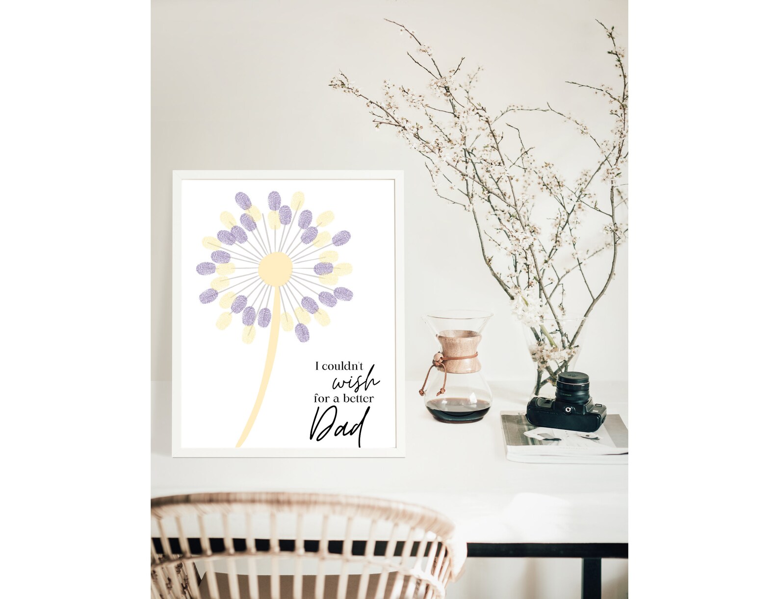Dandelion Fingerprint Craft | Father's Day Printable | DIY Fathers Day ...
