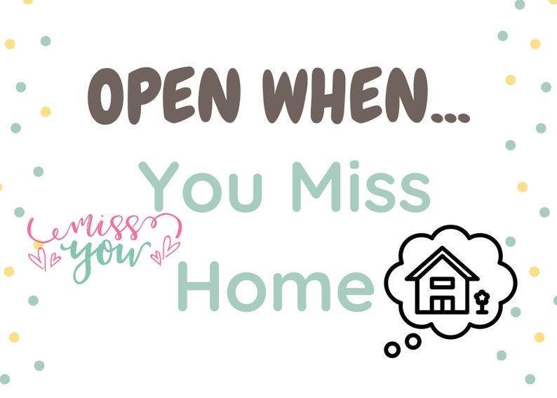 OPEN WHEN LETTERS With Printable Graphic for Envelopes Pre-written ...