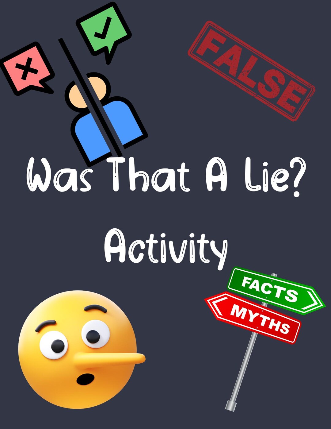 Was That a Lie? Activity – Childhood Myths Edition - Etsy