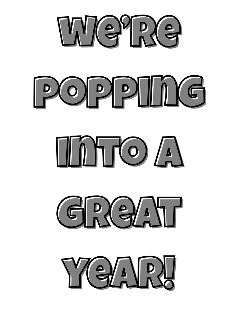 We Are Poppin Into a Great Year Bulletin Board Kit | Printable Popcorn ...