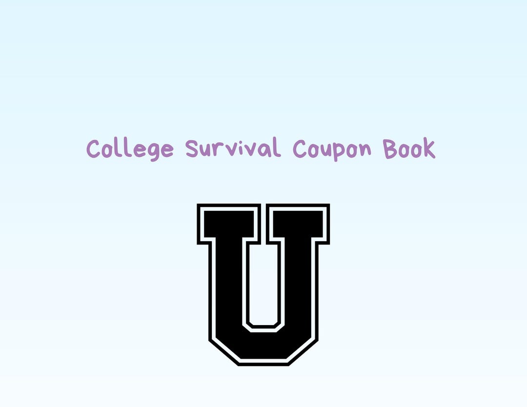 College Survival Coupon Book | Printable Gift for College Students ...