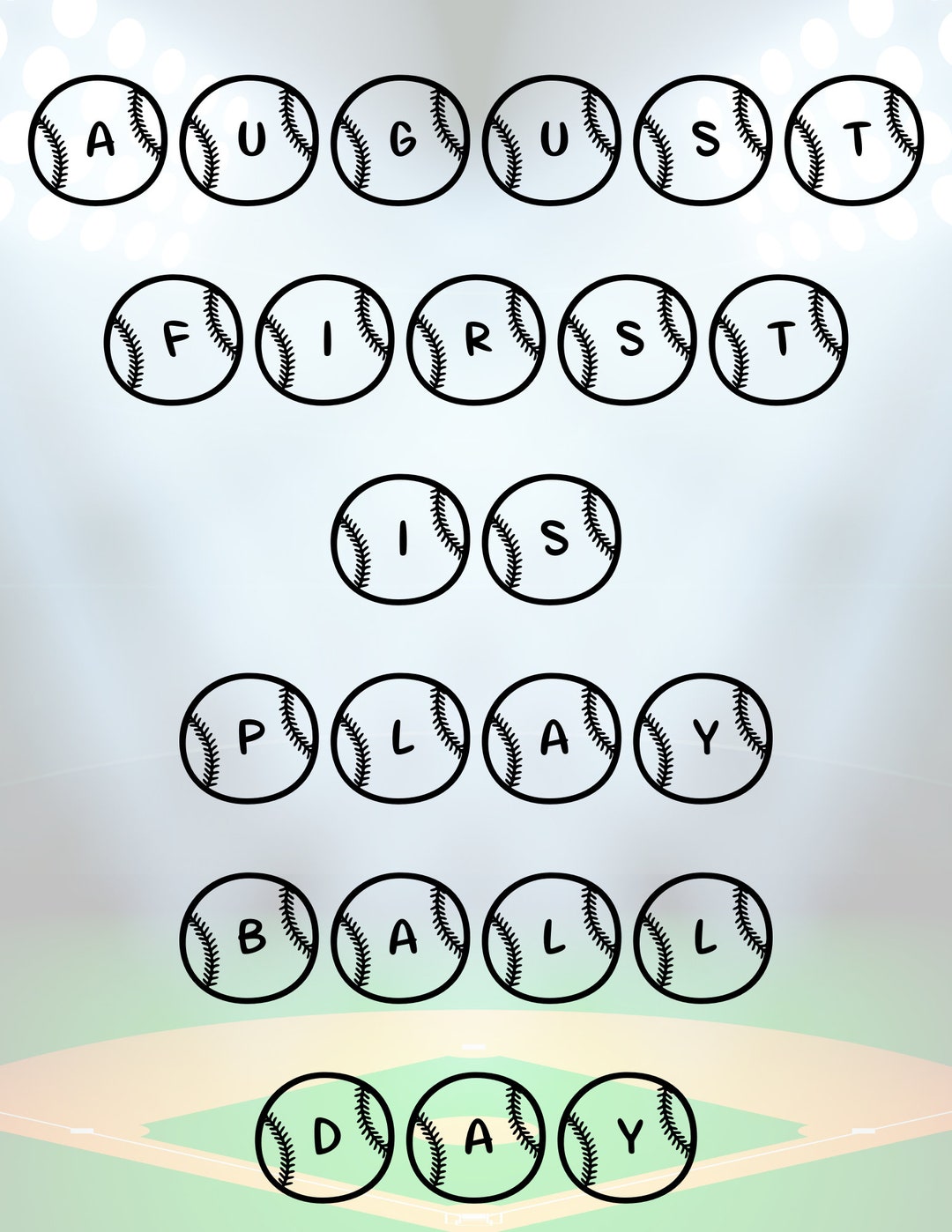 PLAY BALL DAY - August 1 Lesson Plans and Ideas Prek-6 Homeschooling ...