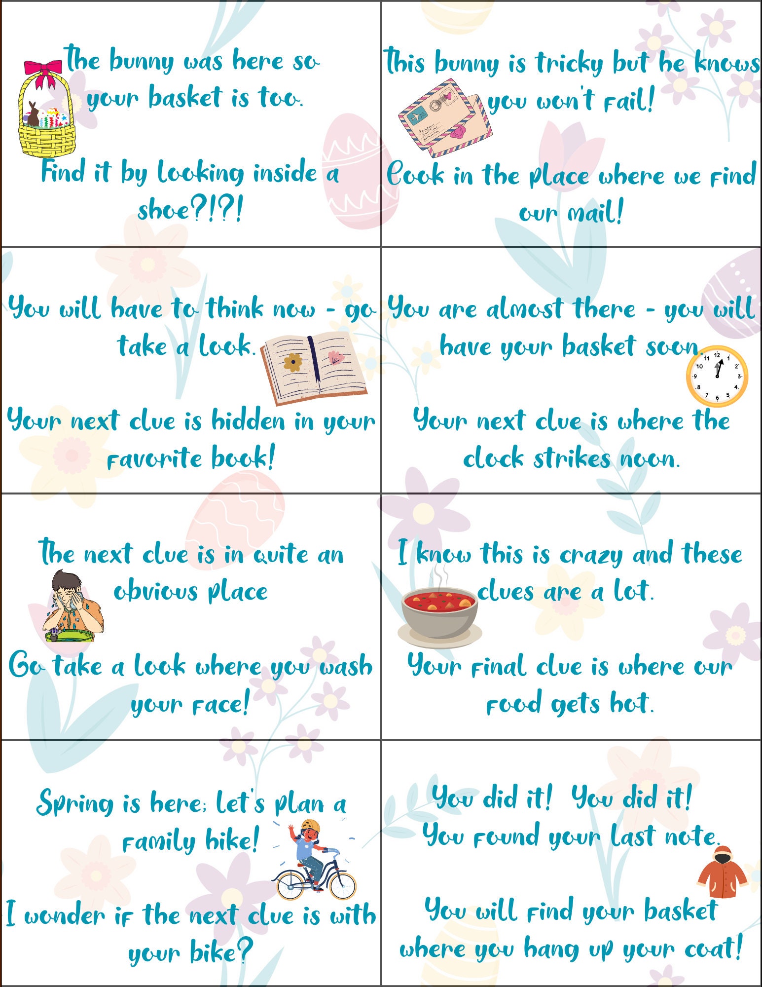 PRINTABLE EASTER Scavenger HUNT Basket Bunny Eggs Children Holiday - Etsy