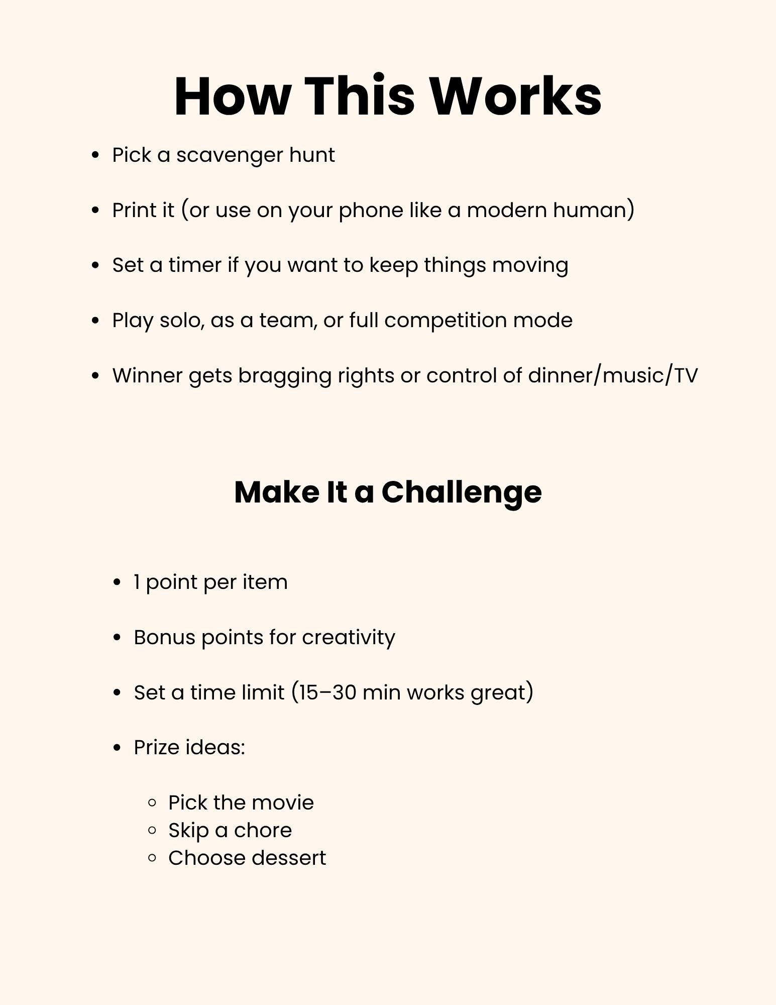 Teen Scavenger Hunt Printable | Summer Activity for Teens | No Prep ...