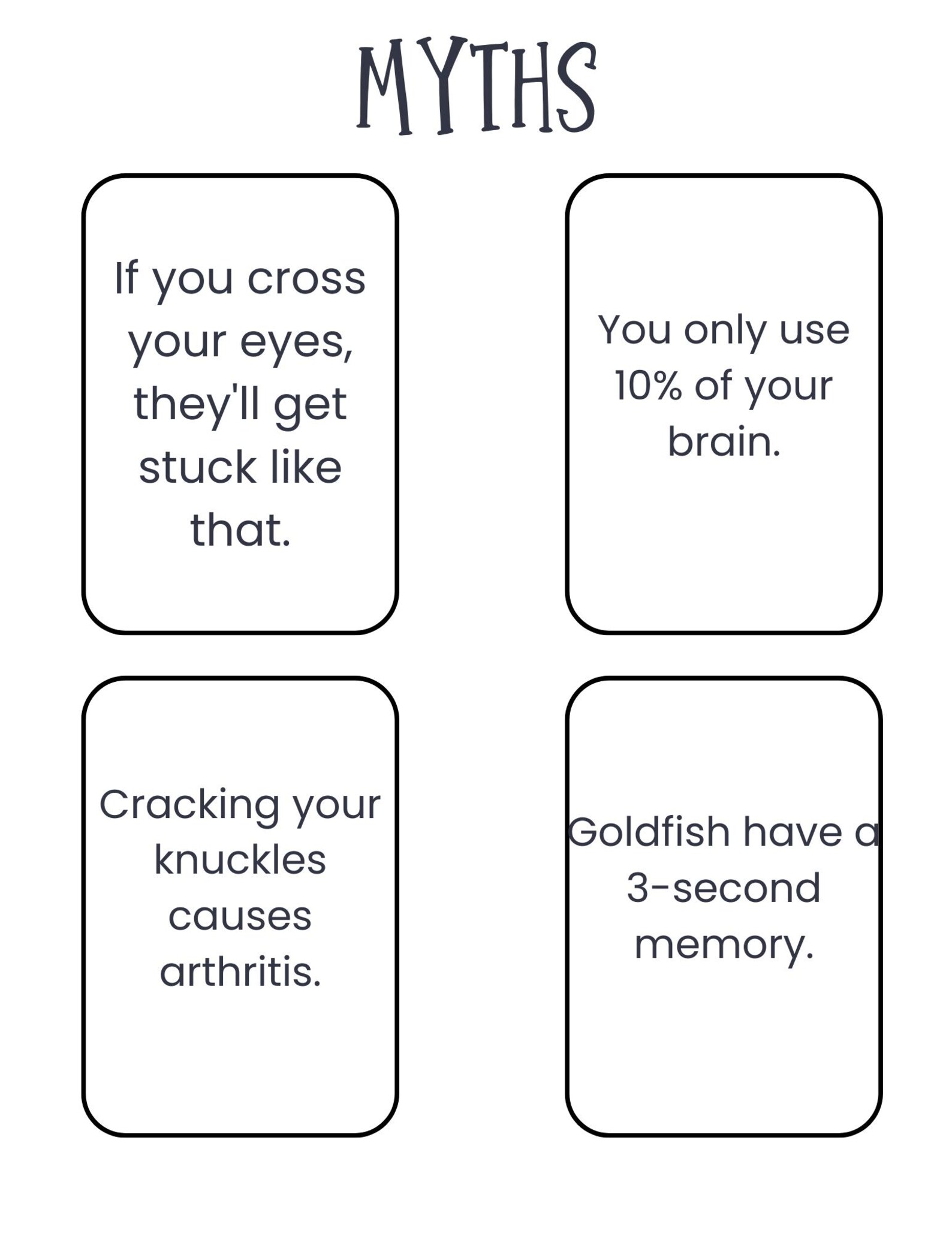 Was That a Lie? Activity – Childhood Myths Edition - Etsy