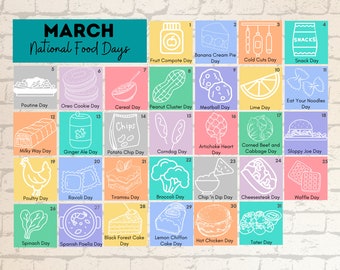 Printable March 2024 Holiday Calendar, Fun National Holidays, PDF ...