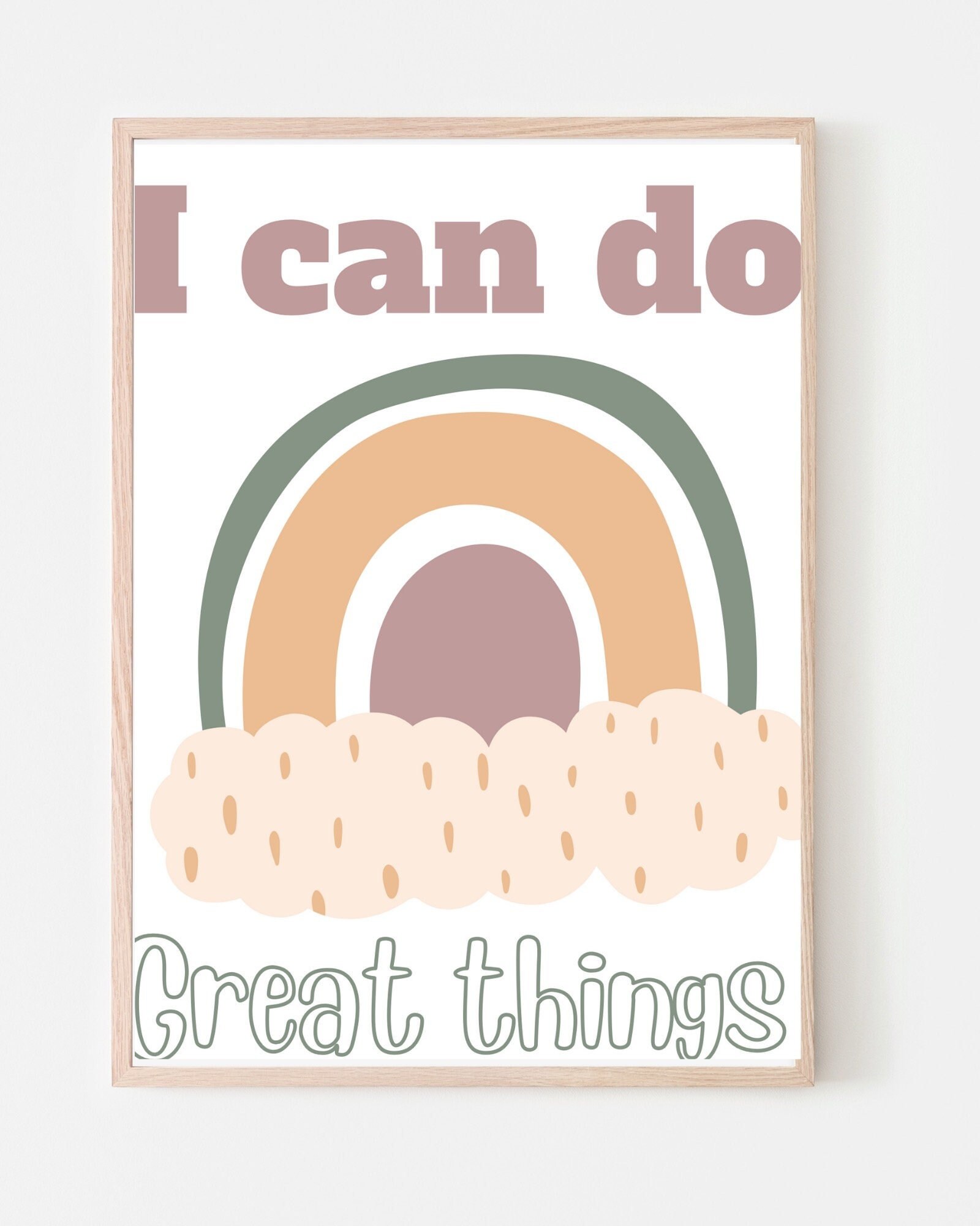 Boho Rainbow Digital Classroom Poster - Etsy