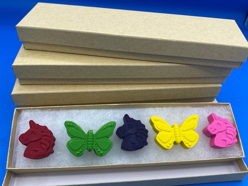 Unicorn and Butterfly Crayons - Etsy