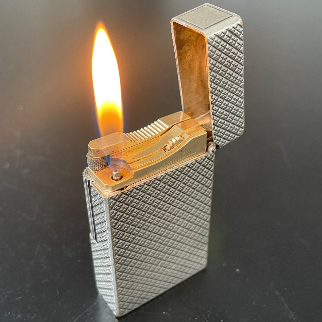 ST Dupont Lighter Line 1 Briquet Simple B.S, Silver With Rare Cross ...