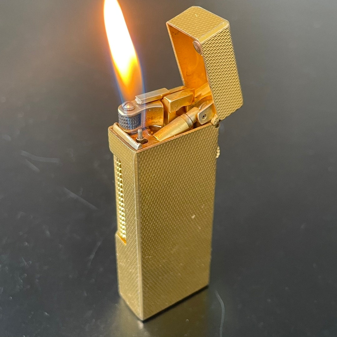 Dunhill Rollagas Lighter, Gold With Barley Pattern. Refurbished - Etsy