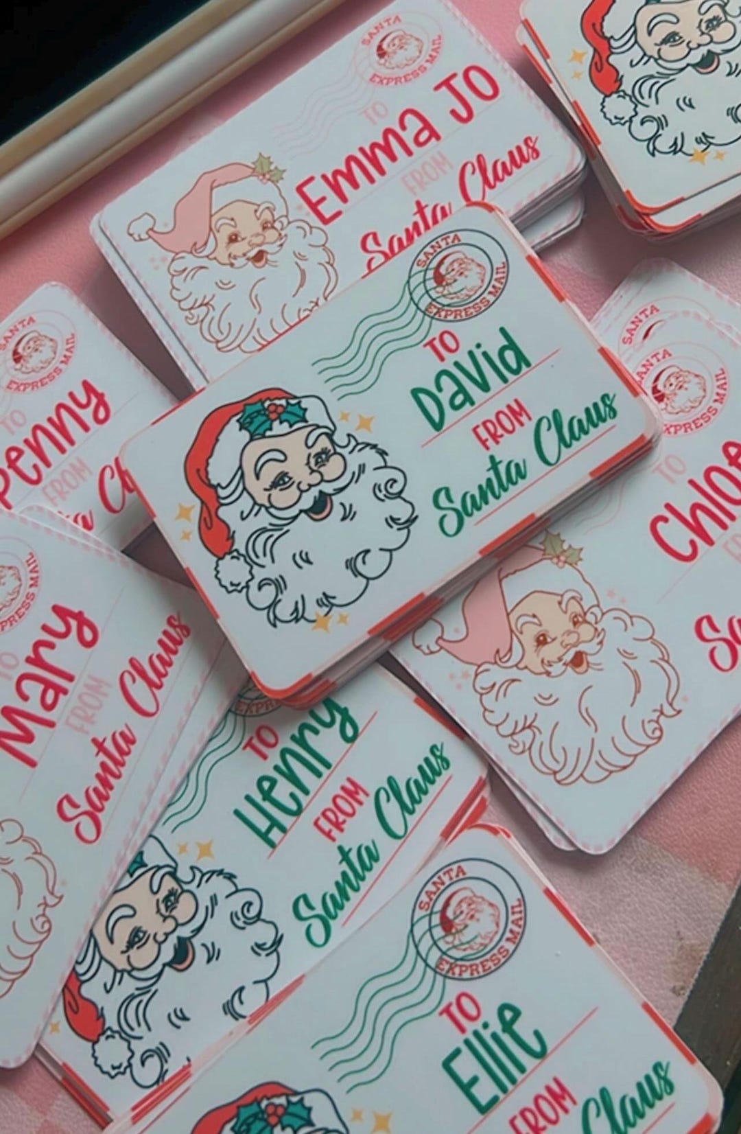 Santa Stickers, Christmas Gift Stickers, From Santa Tag, Kid Christmas ...