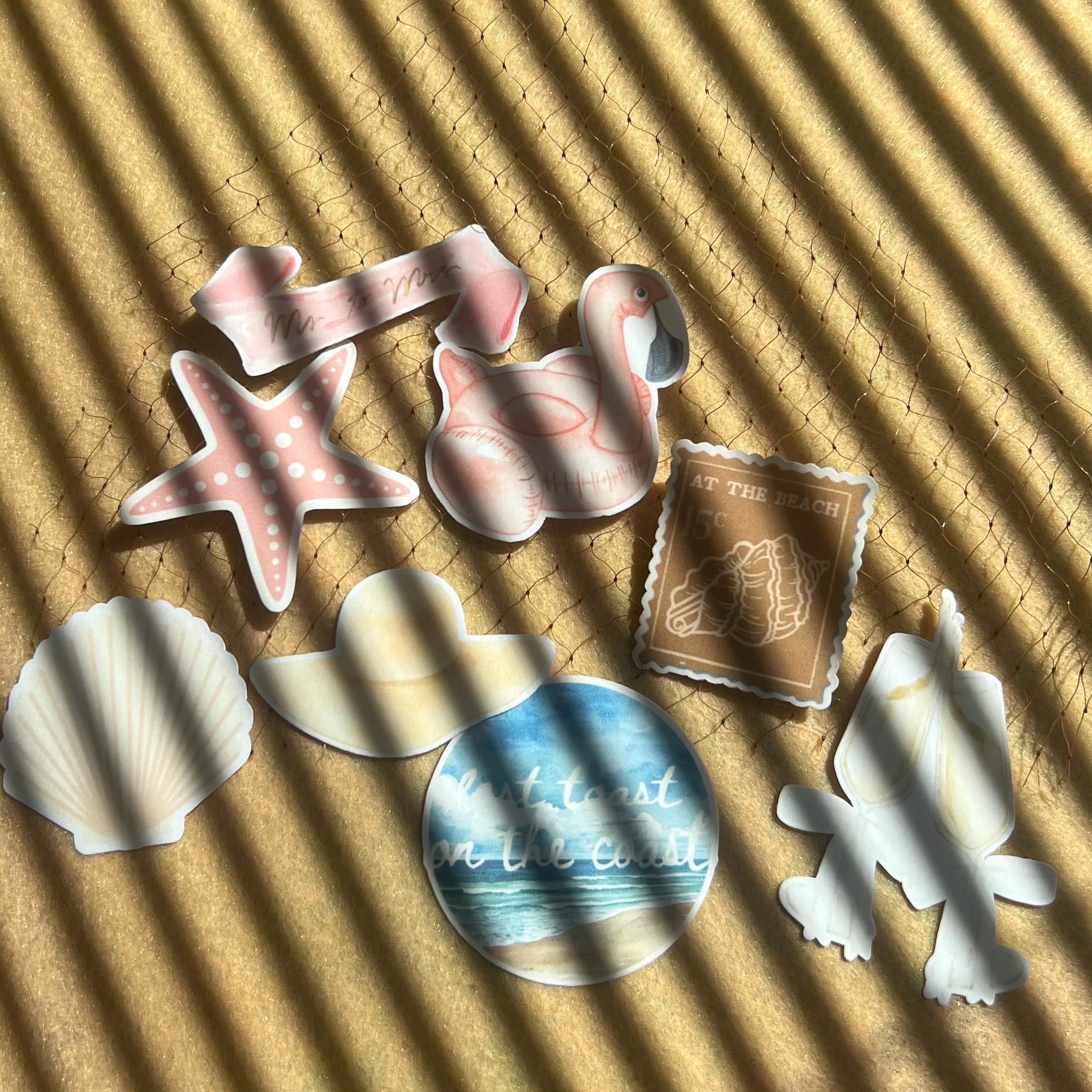 Last Toast on the Coast Sticker Pack, Beach Stickers, Scrapbook ...