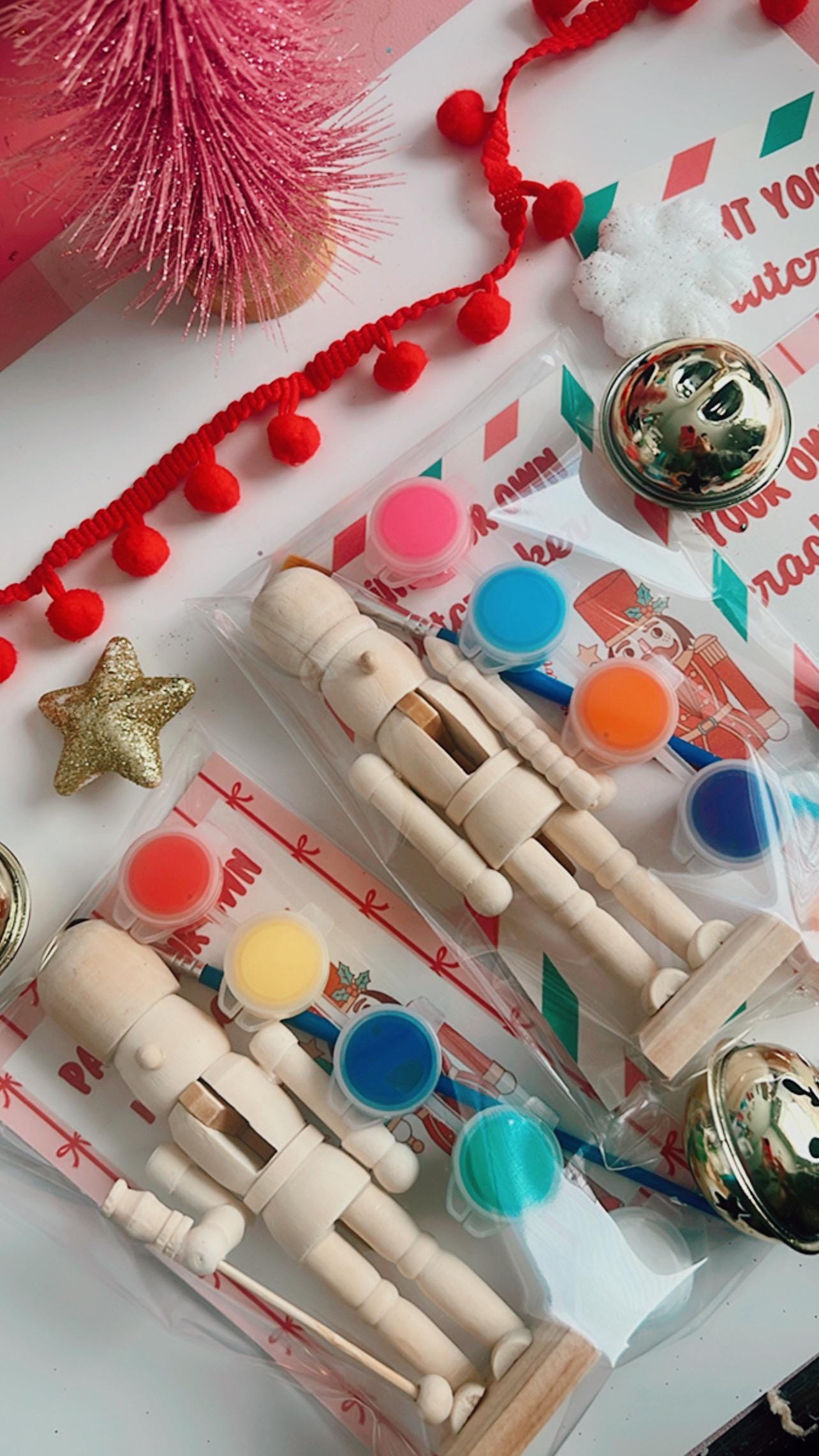 Christmas Mini Paint Kit, Nutcracker Paint Set, Christmas Party Favor ...