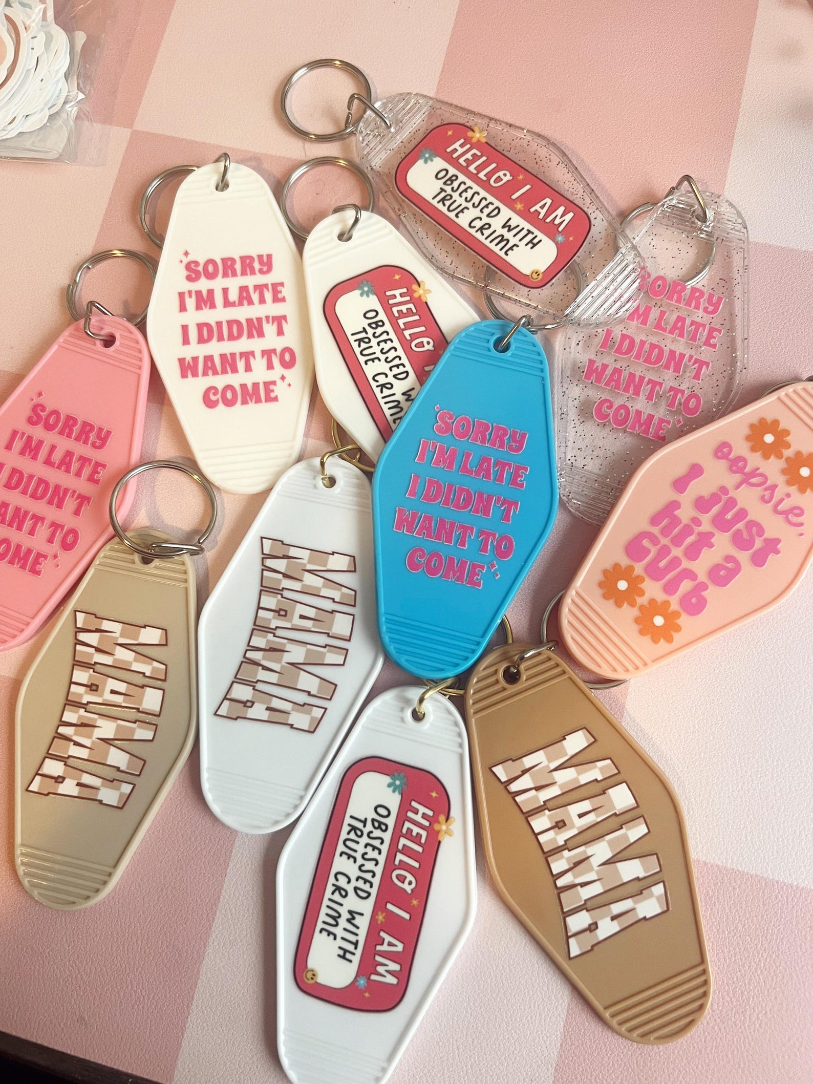 Motel Keychain, Hotel Keychain, Gift Keychain, Dog Mom Keychain ...