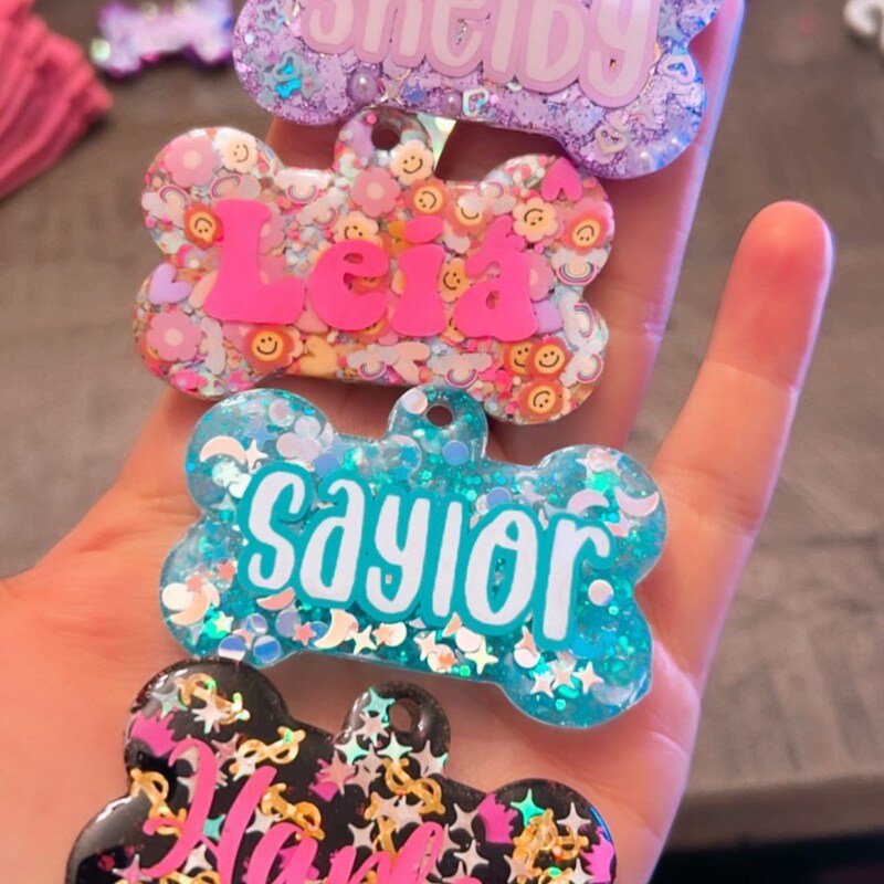 Custom Dog Tag With Charm - Etsy