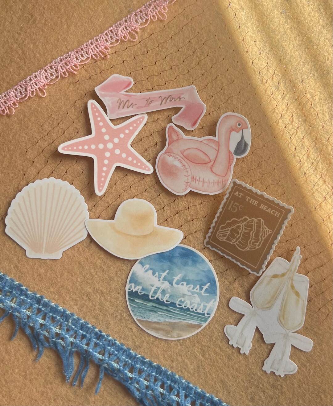 Last Toast on the Coast Sticker Pack, Beach Stickers, Scrapbook ...