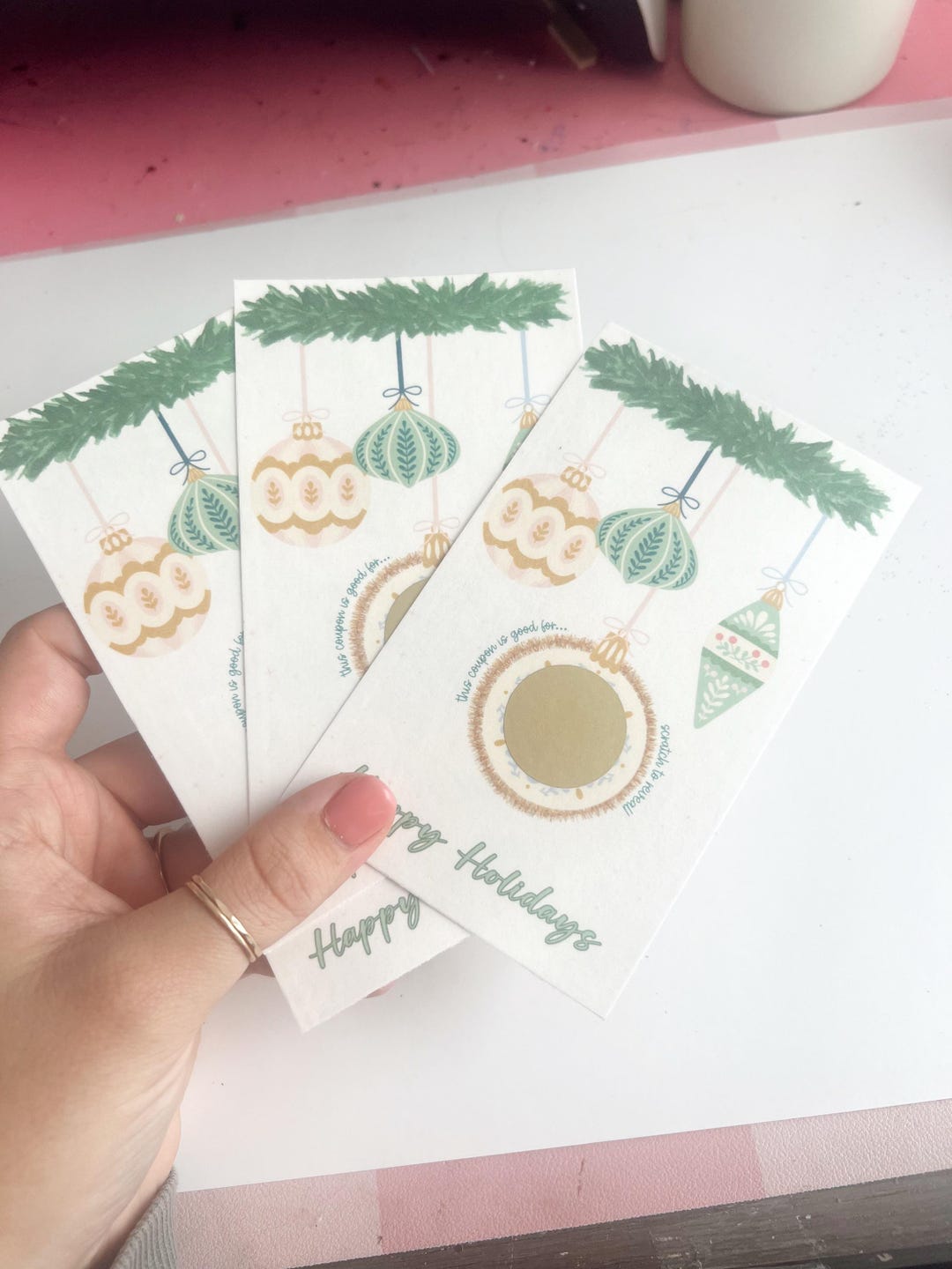 Holiday Scratch off Card, Christmas Coupon Card, Love Coupon Scratch ...