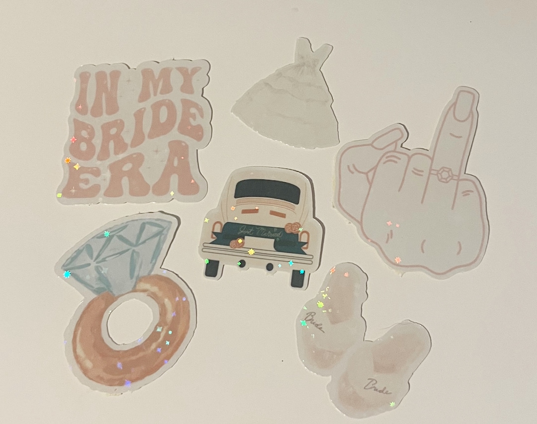 Bridal Sticker Pack, Engaged Stickers, Bride Stickers, Wedding Stickers ...