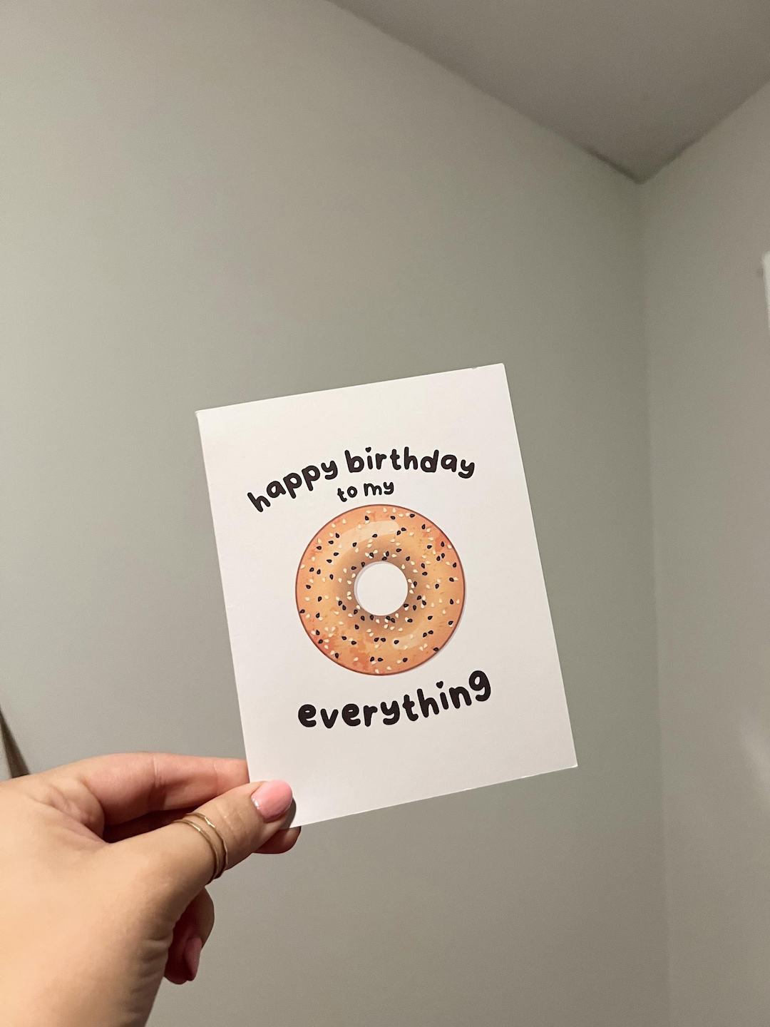 Bagel Birthday Card, Everything Bagel Birthday Card, Significant Other ...