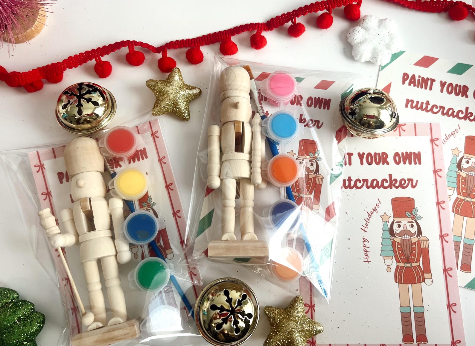 Christmas Mini Paint Kit, Nutcracker Paint Set, Christmas Party Favor ...