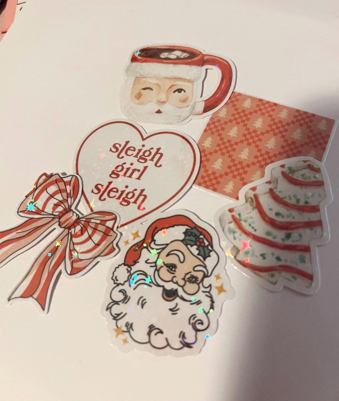 Christmas Sticker Pack, Vintage Christmas Sticker, Santa, Gift Stickers ...