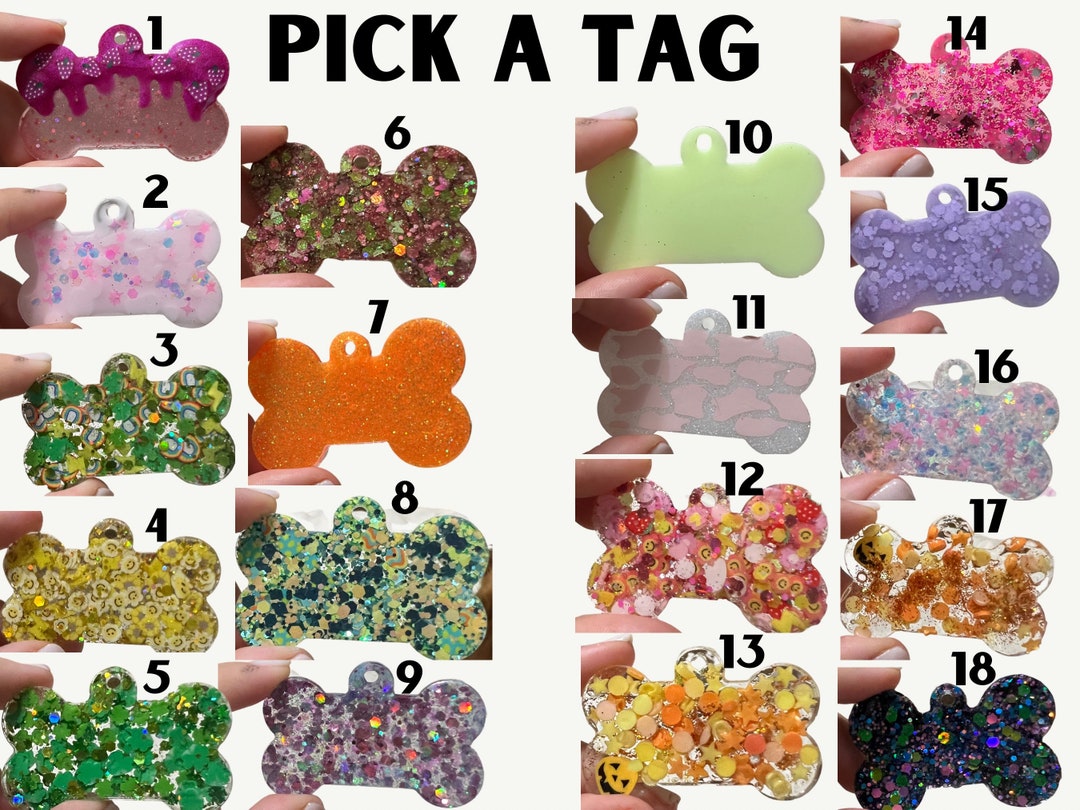 Resin Dog Tag Custom Dog Tag Personalized Pet Id Trendy Pet - Etsy