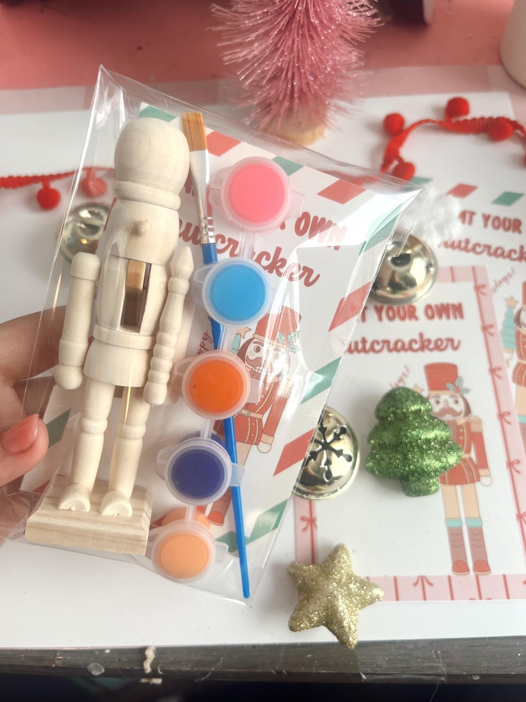 Christmas Mini Paint Kit, Nutcracker Paint Set, Christmas Party Favor ...