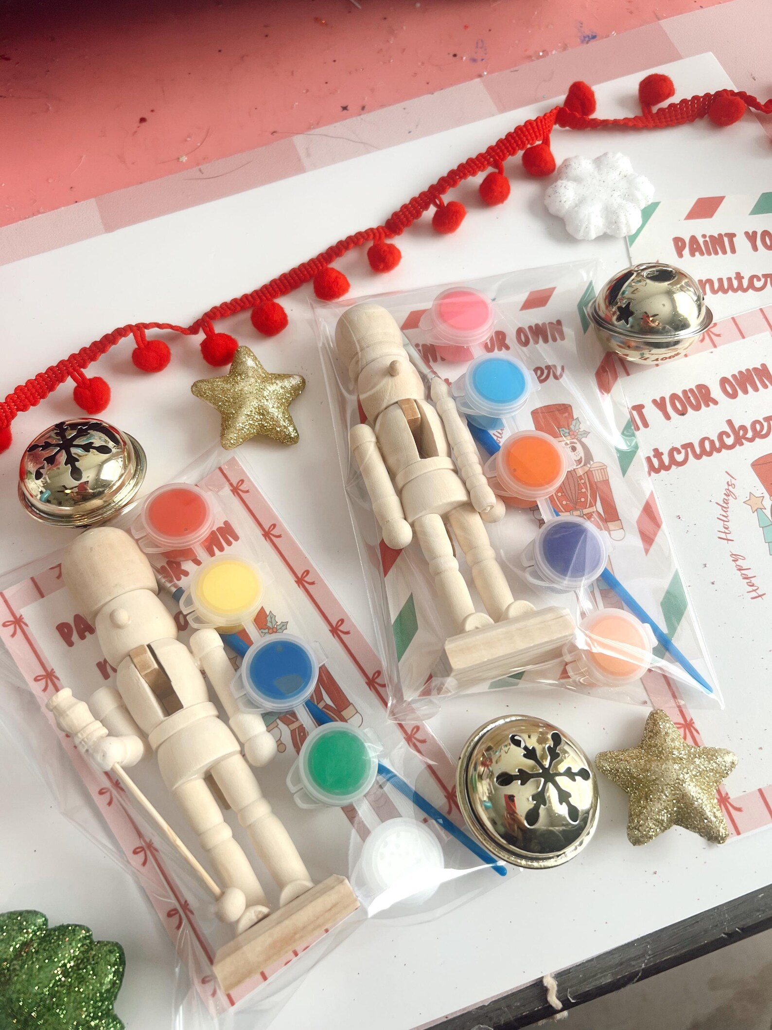 Christmas Mini Paint Kit, Nutcracker Paint Set, Christmas Party Favor ...