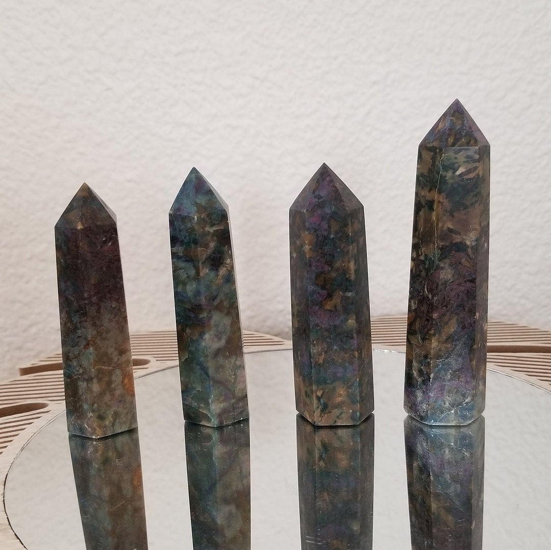 One Ruby Fuchsite With Kyanite Tower - You Pick - Etsy