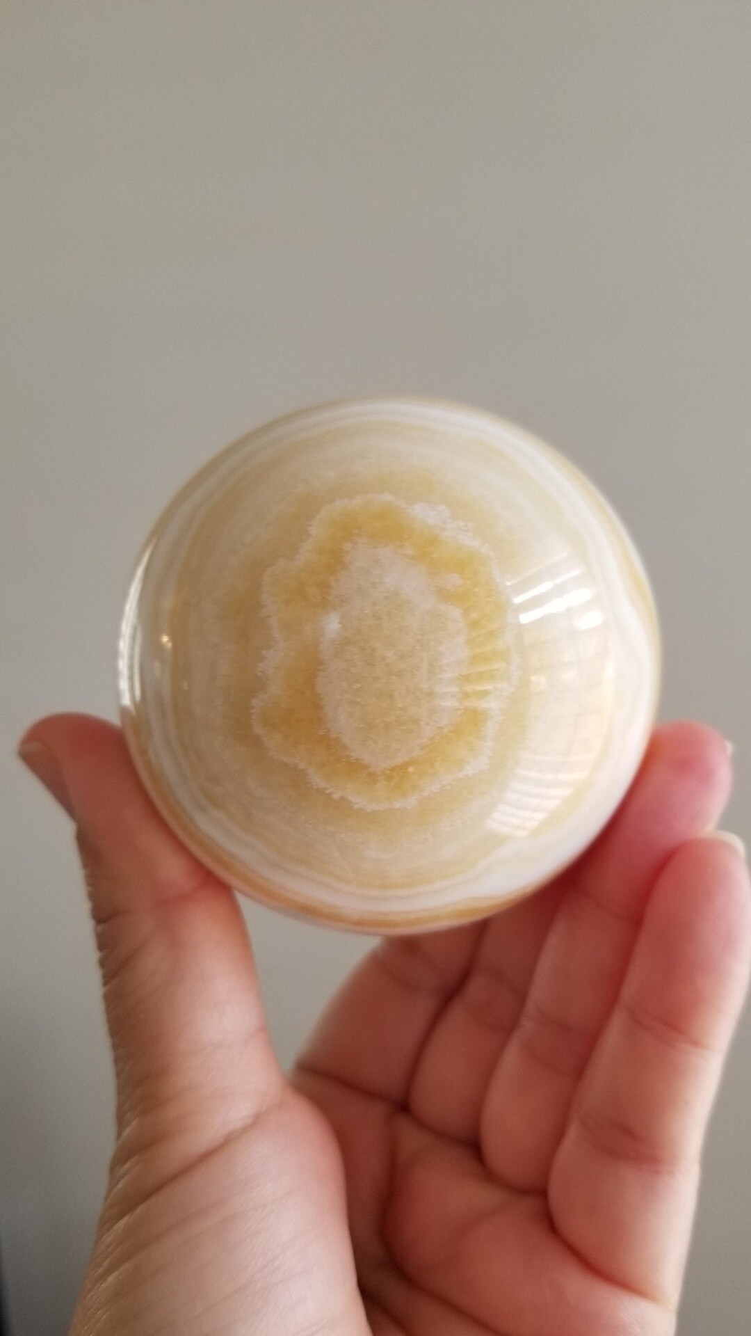Creamy Banded Orange Calcite Crystal Sphere Carving - Etsy