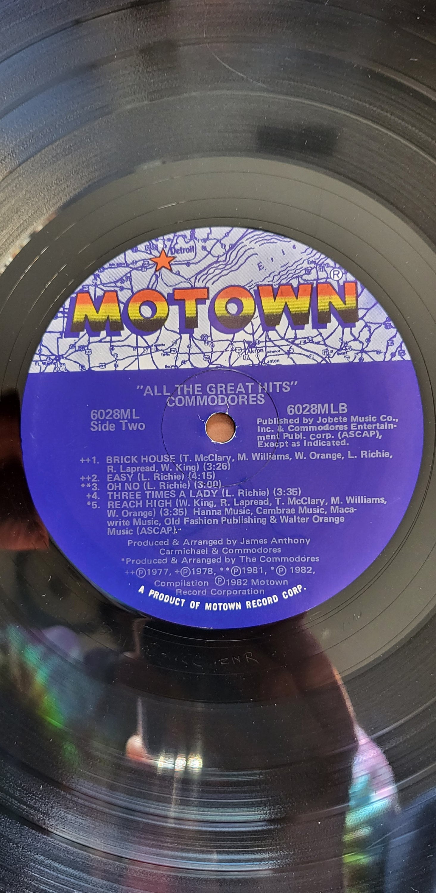 The Commodores : All the Great Hits 1982 Vintage Funk / Soul Vinyl LP ...