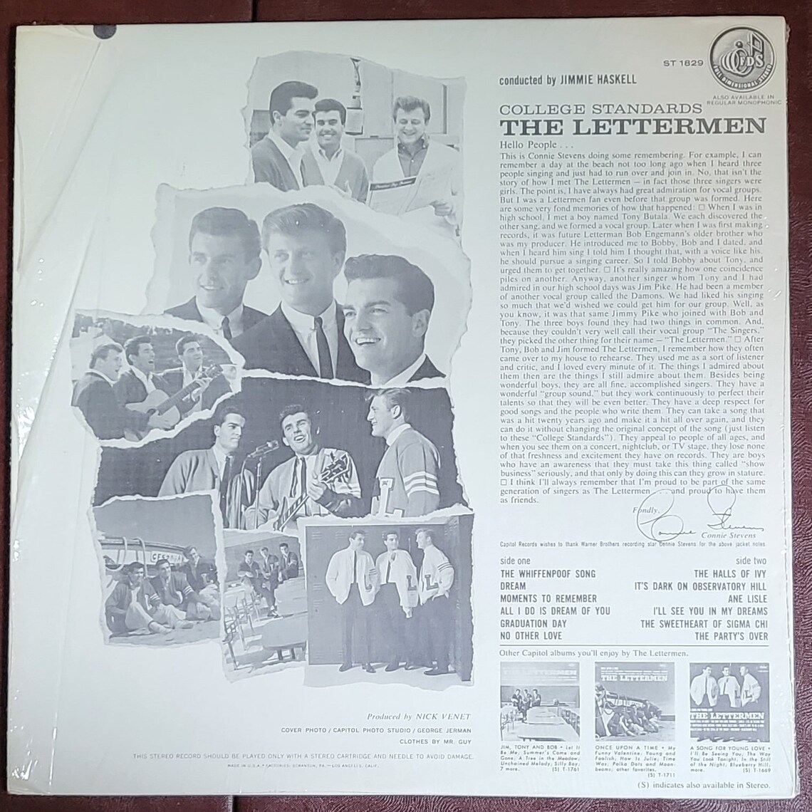 The Lettermen - College Standards - 1963 Vintage Folk Vinyl - Capitol ...