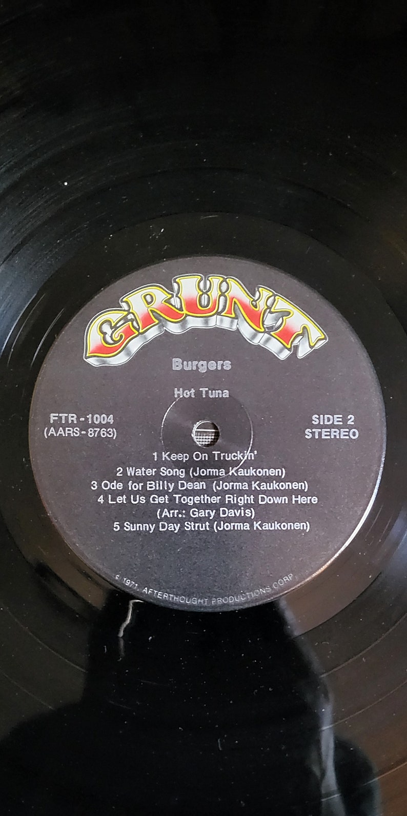 Hot Tuna - Burgers - 1972 Vintage Classic Blues Rock Vinyl LP Album ...