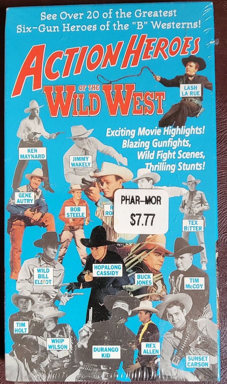 Action Heroes of the Wild West - Vintage B Movie Western Cowboys VHS ...